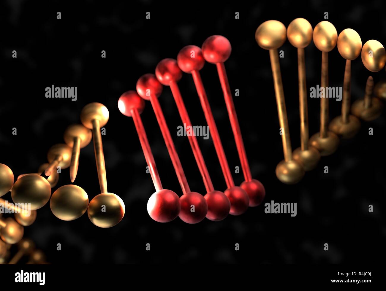 The DNA molecule with defective gene 3d illustration Stock Photo - Alamy