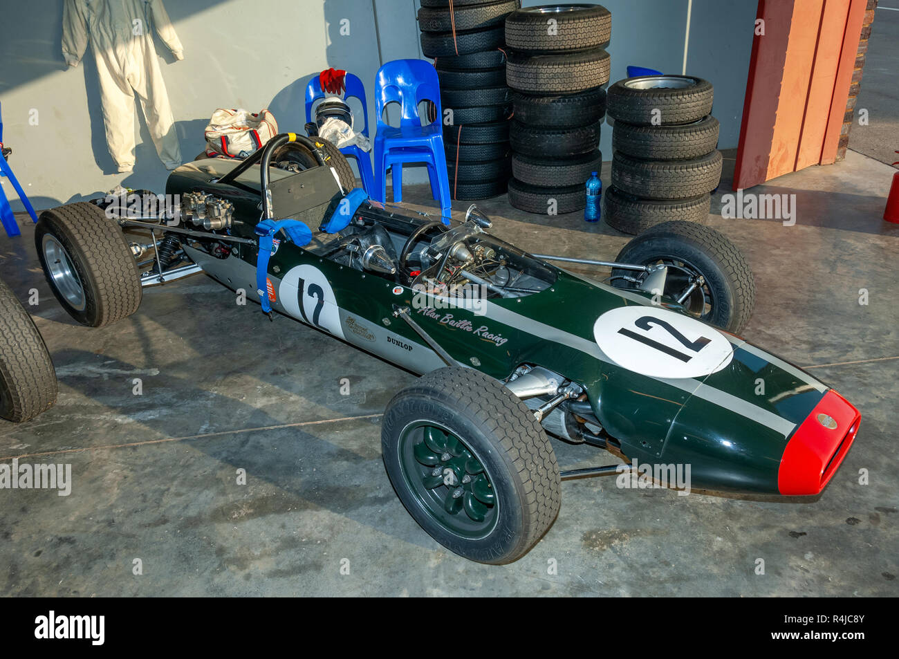 Classic race cars competing on the classic car race circuit in South ...