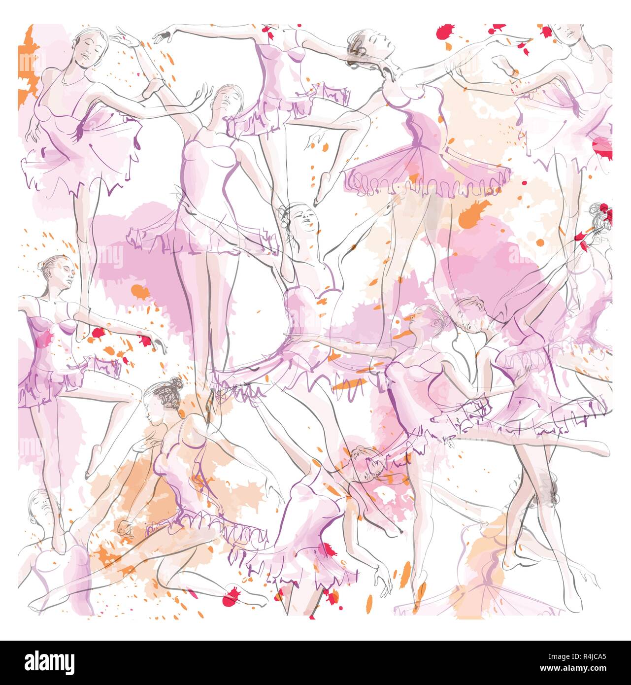 Classical dancers - vector illustration Stock Vector Image & Art - Alamy