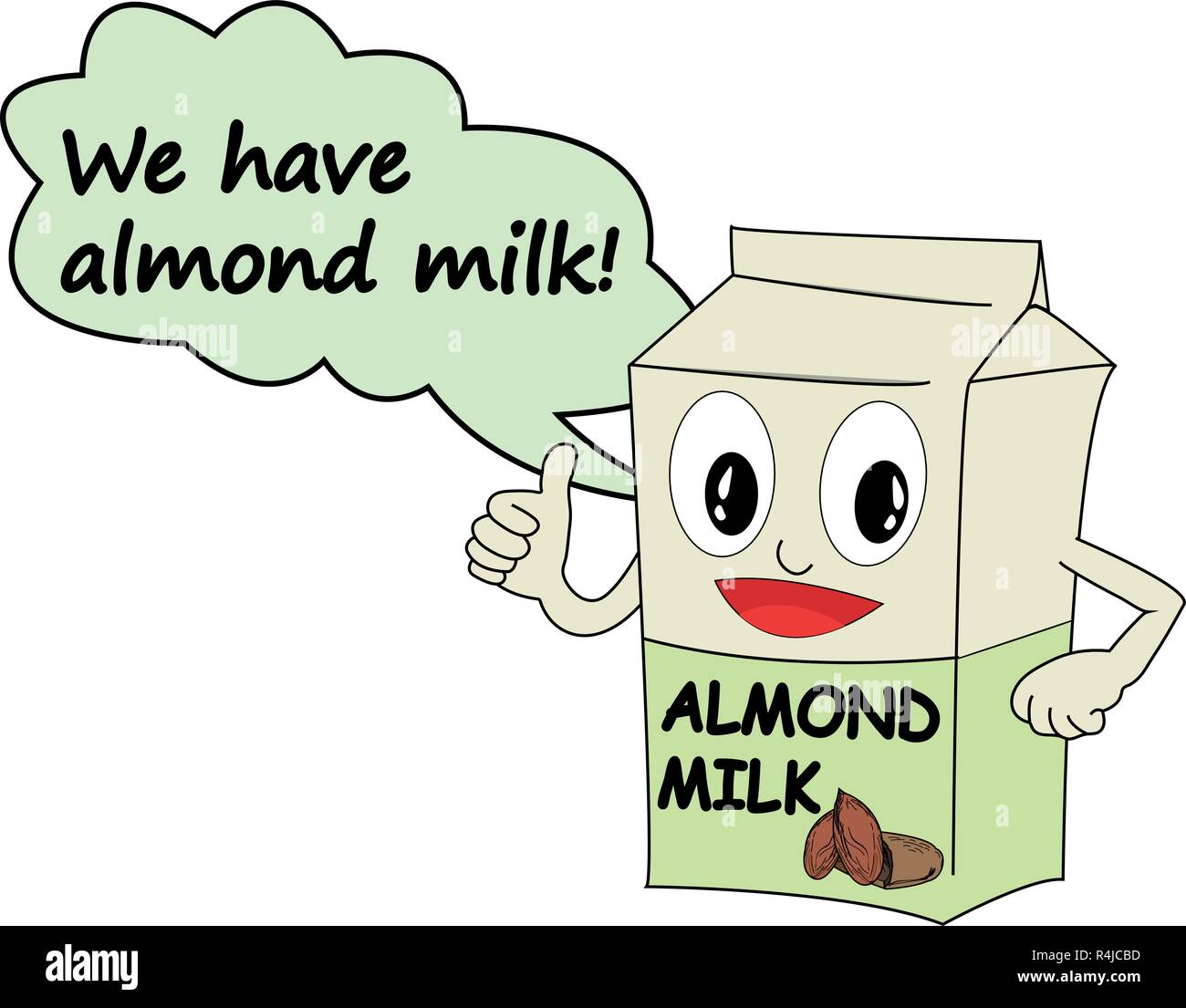 Almond Milk Cartoon