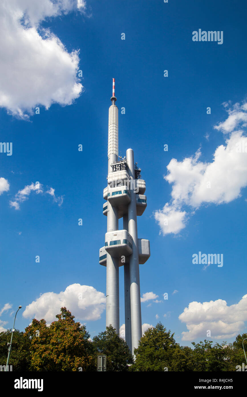 Modern Television Tower in Prague Stock Photo - Alamy