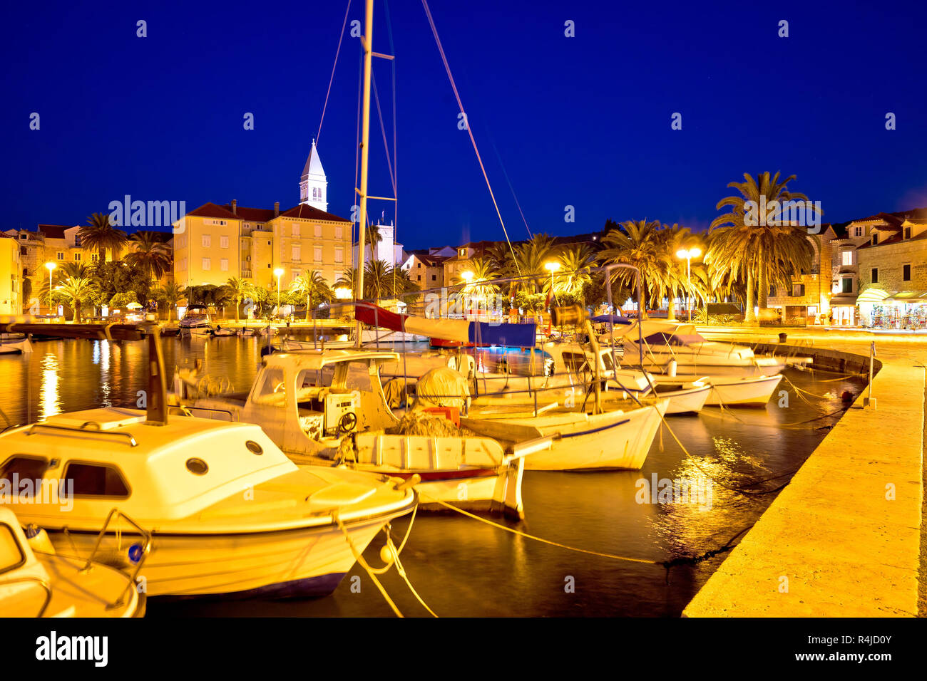 Supetar waterfront harbor evening hi-res stock photography and images ...