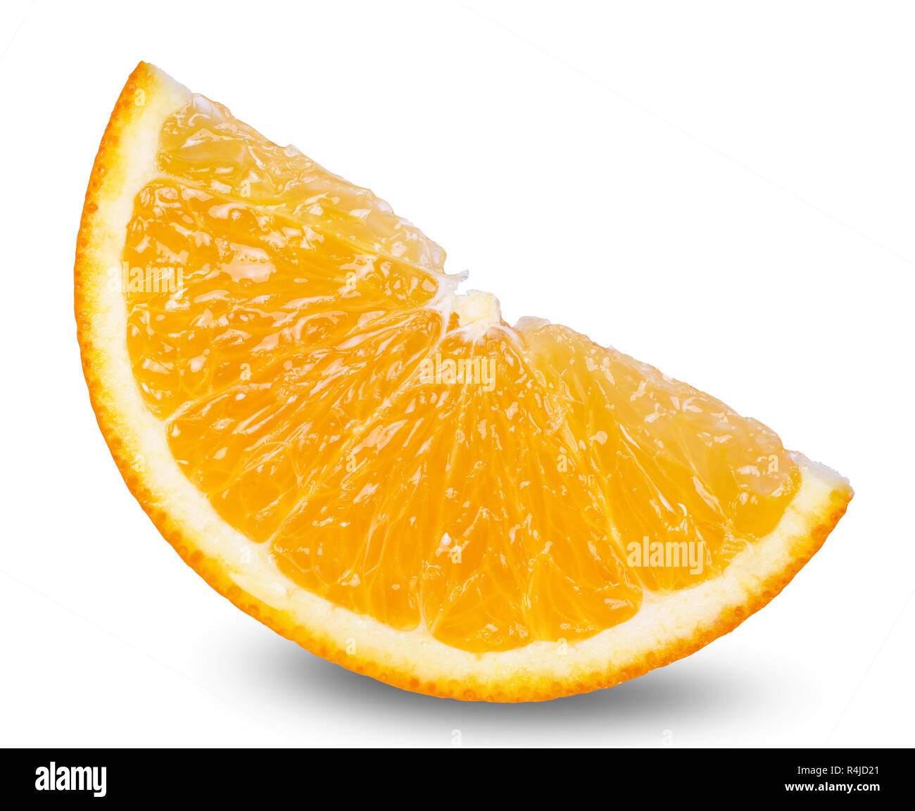 segment of fresh orange isolated on white background Stock Photo - Alamy