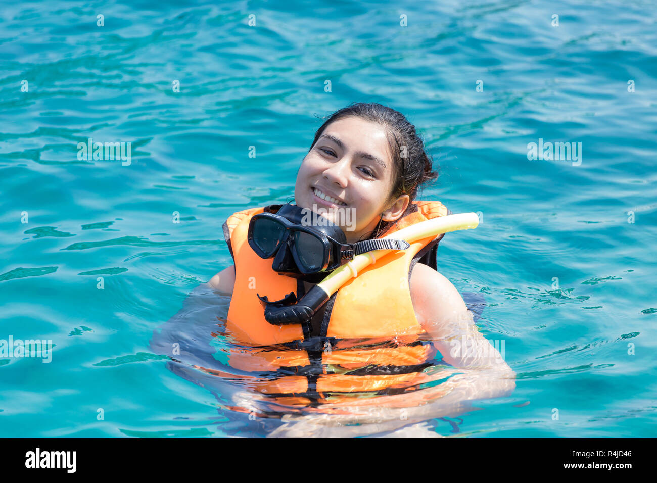 Beautiful girl snorkelling hi-res stock photography and images - Alamy