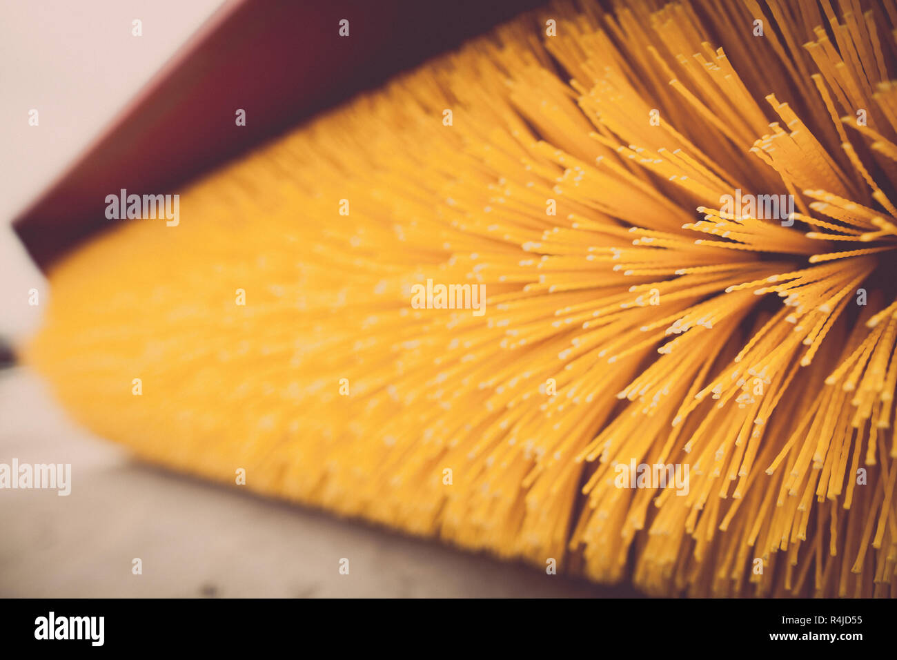 Road brush sweeping machine Stock Photo - Alamy