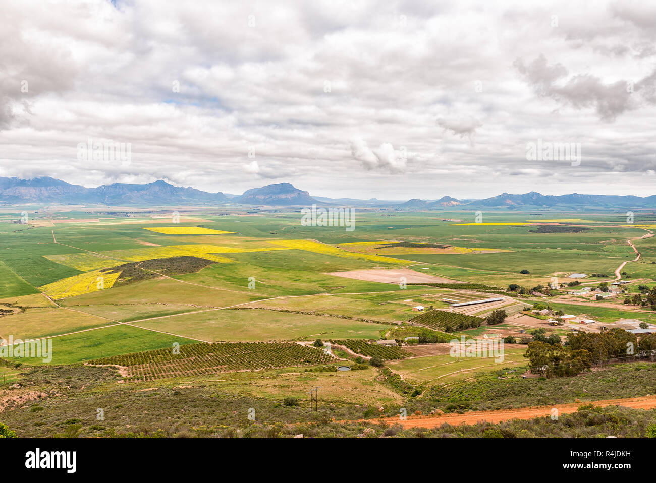 CITRUSDAL, SOUTH AFRICA, AUGUST 22, 2018: A farm landscape as seen from ...