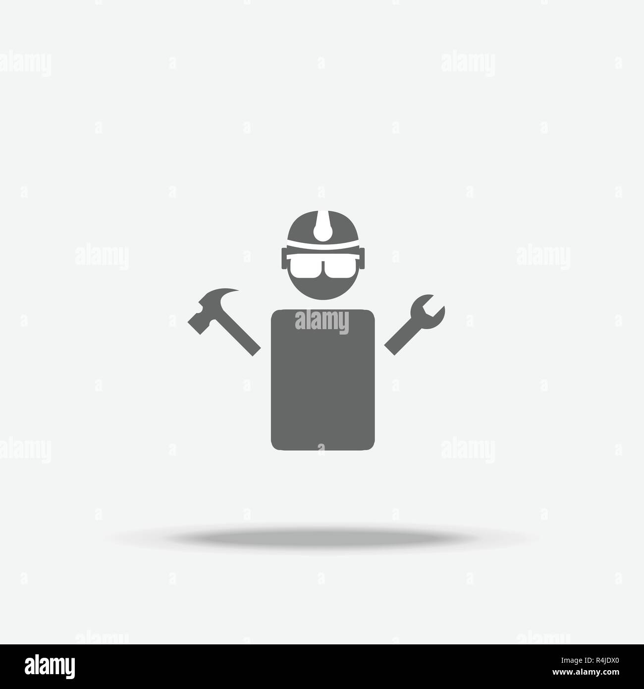 Engineer contractor holding tool Stock Vector Images - Alamy