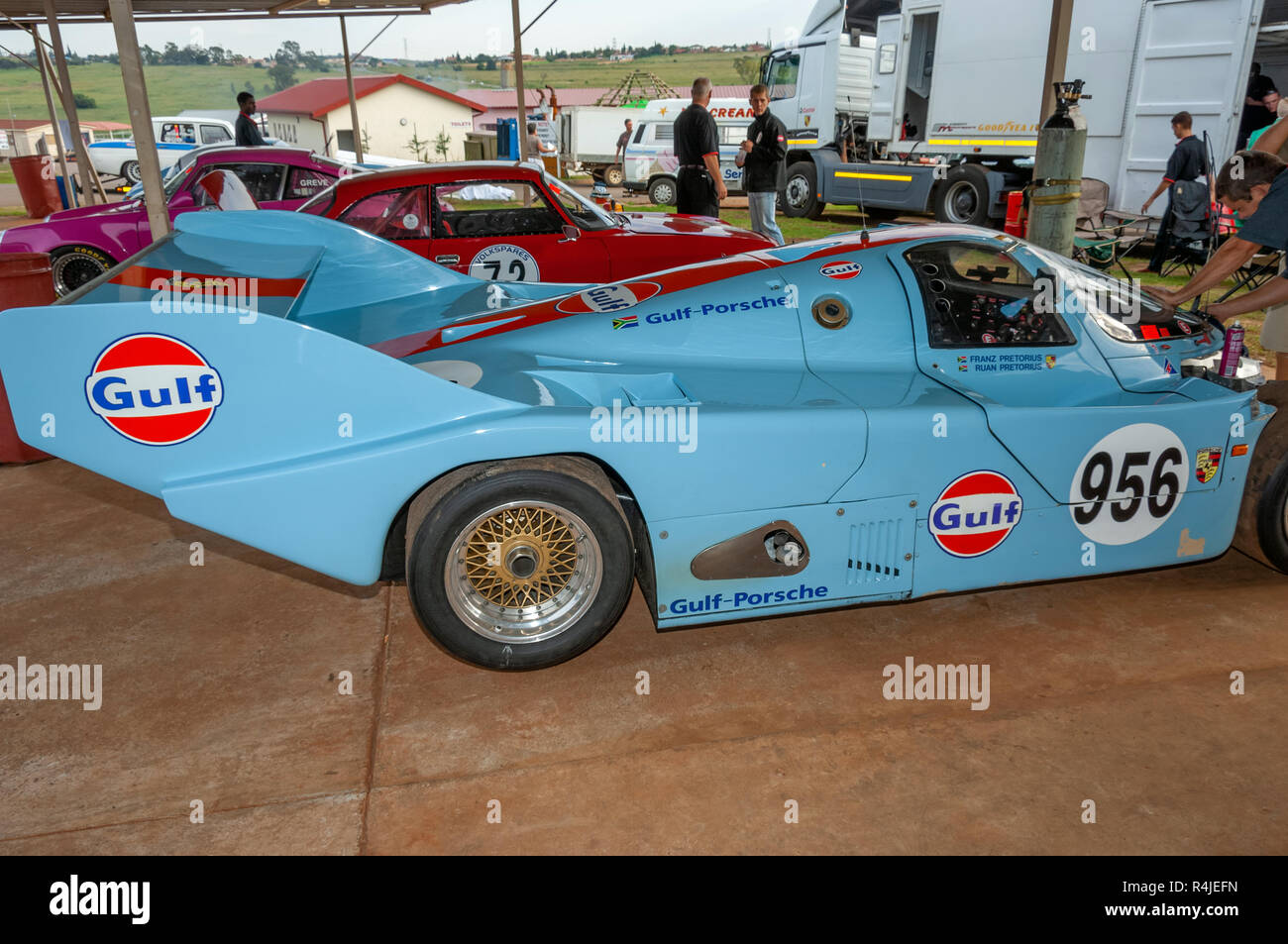Classic race cars competing on the classic car race circuit in South ...