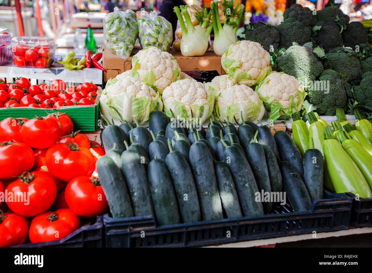Fresh Spring Vegetable Market Stock Photo - Alamy