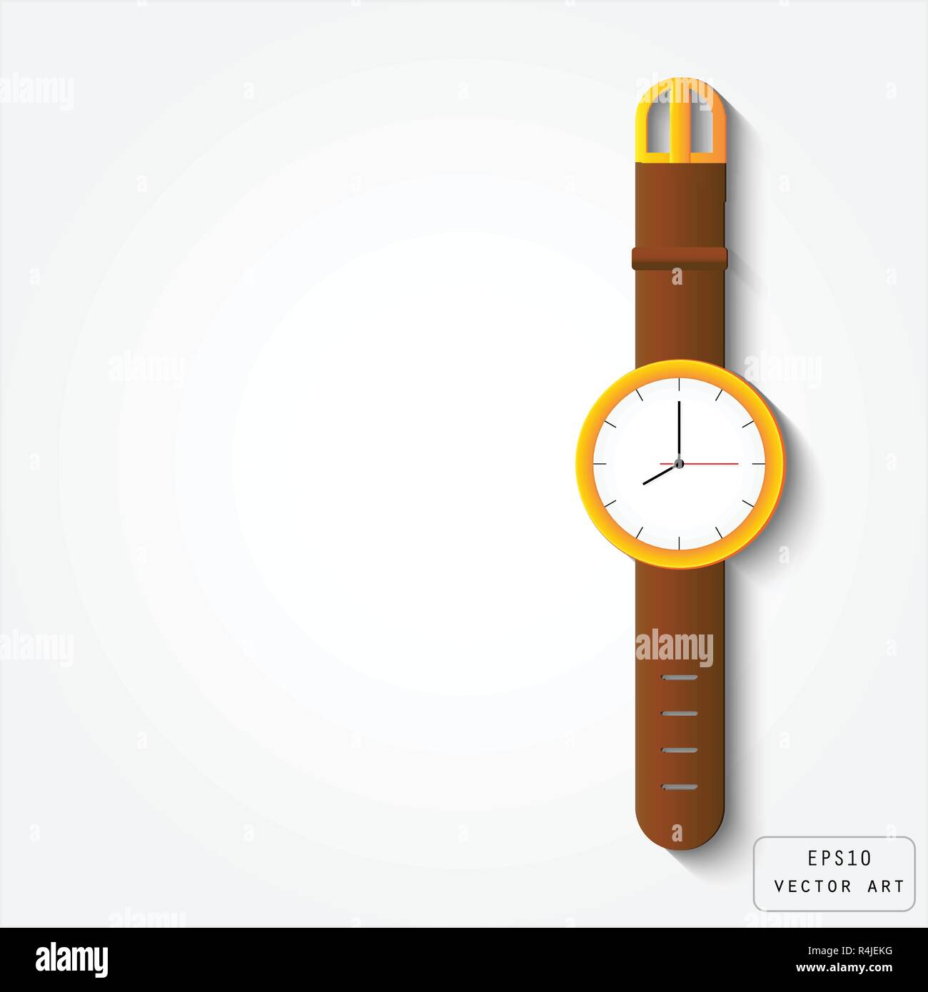 Gold wrist watch isolated Stock Vector Images - Alamy