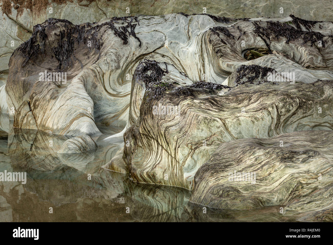 Stunning coastal rock formations and textures on the south Cornwall ...