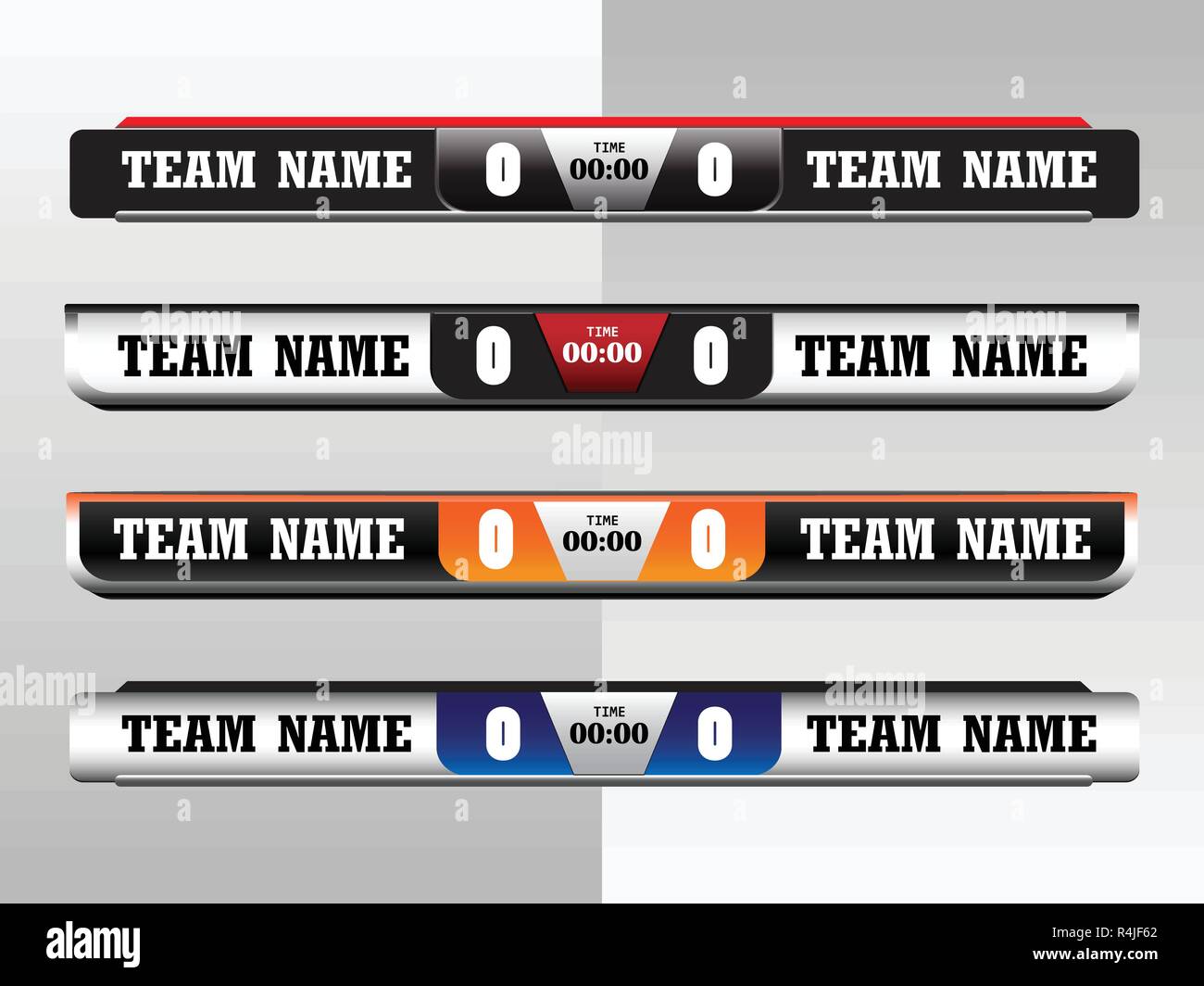 Scoreboard Digital Screen Graphic Template for Broadcasting of soccer ...