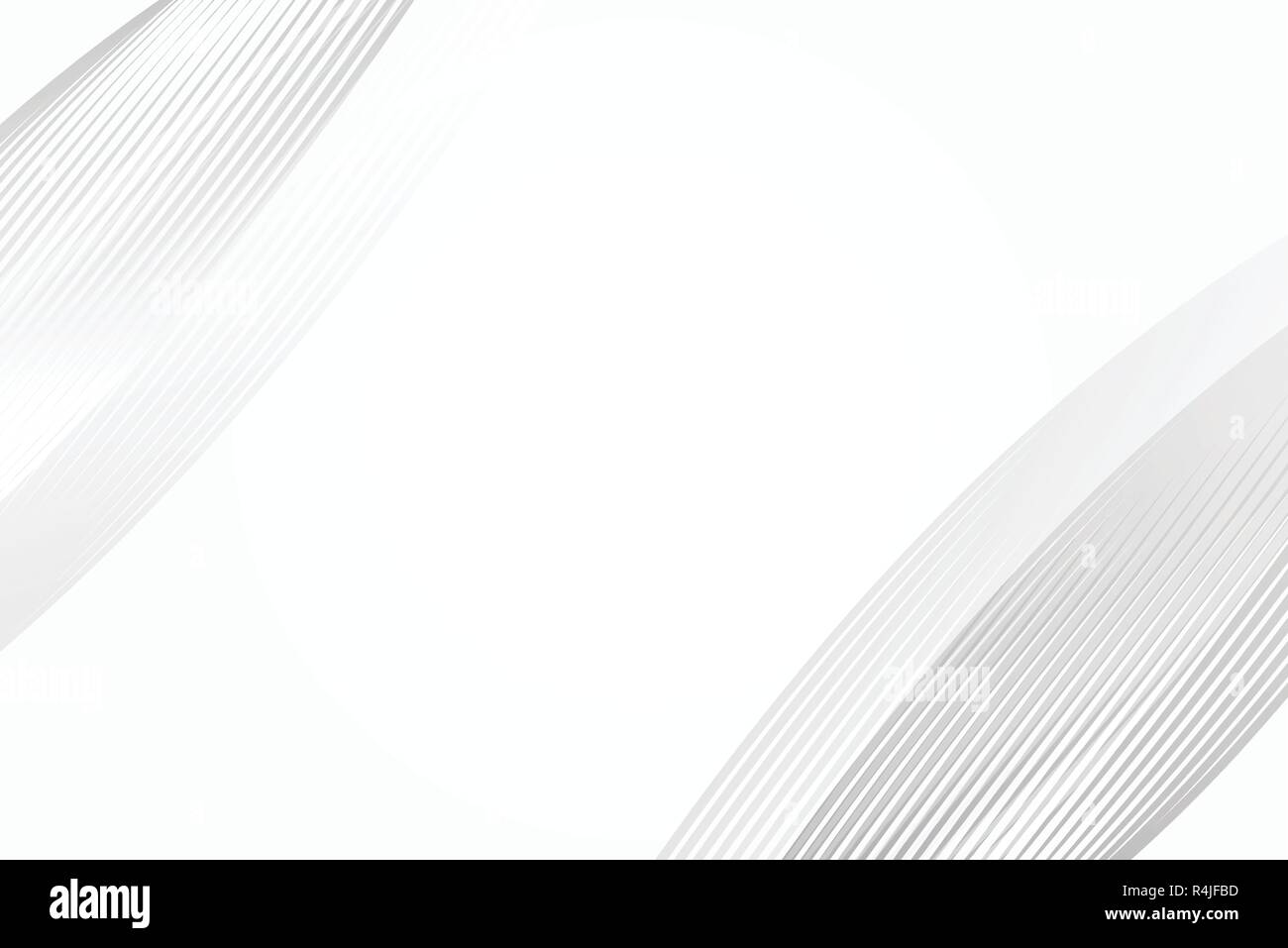 White and grey circular curve abstract background vector for ...