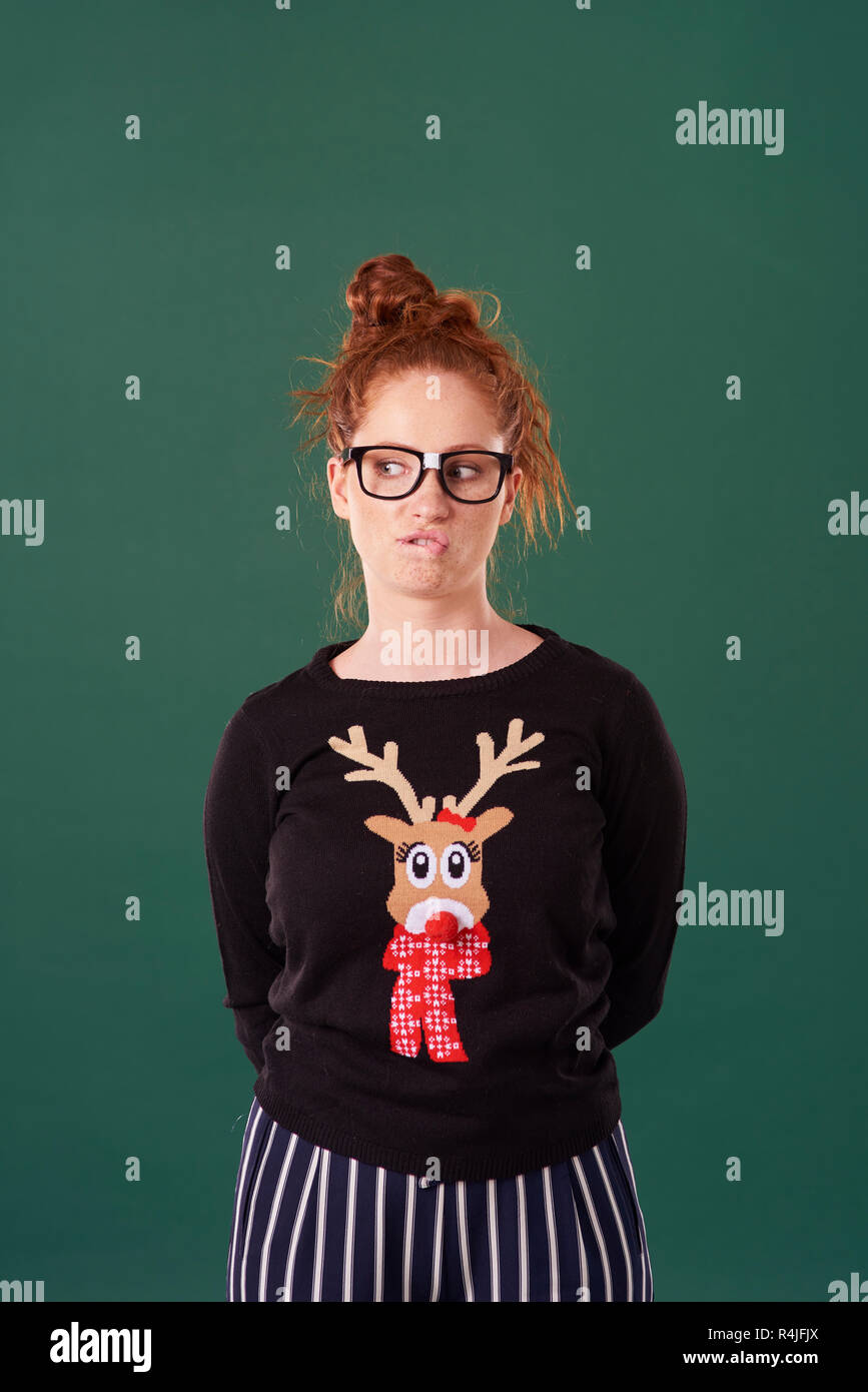 Embarrassed face woman hi-res stock photography and images - Alamy