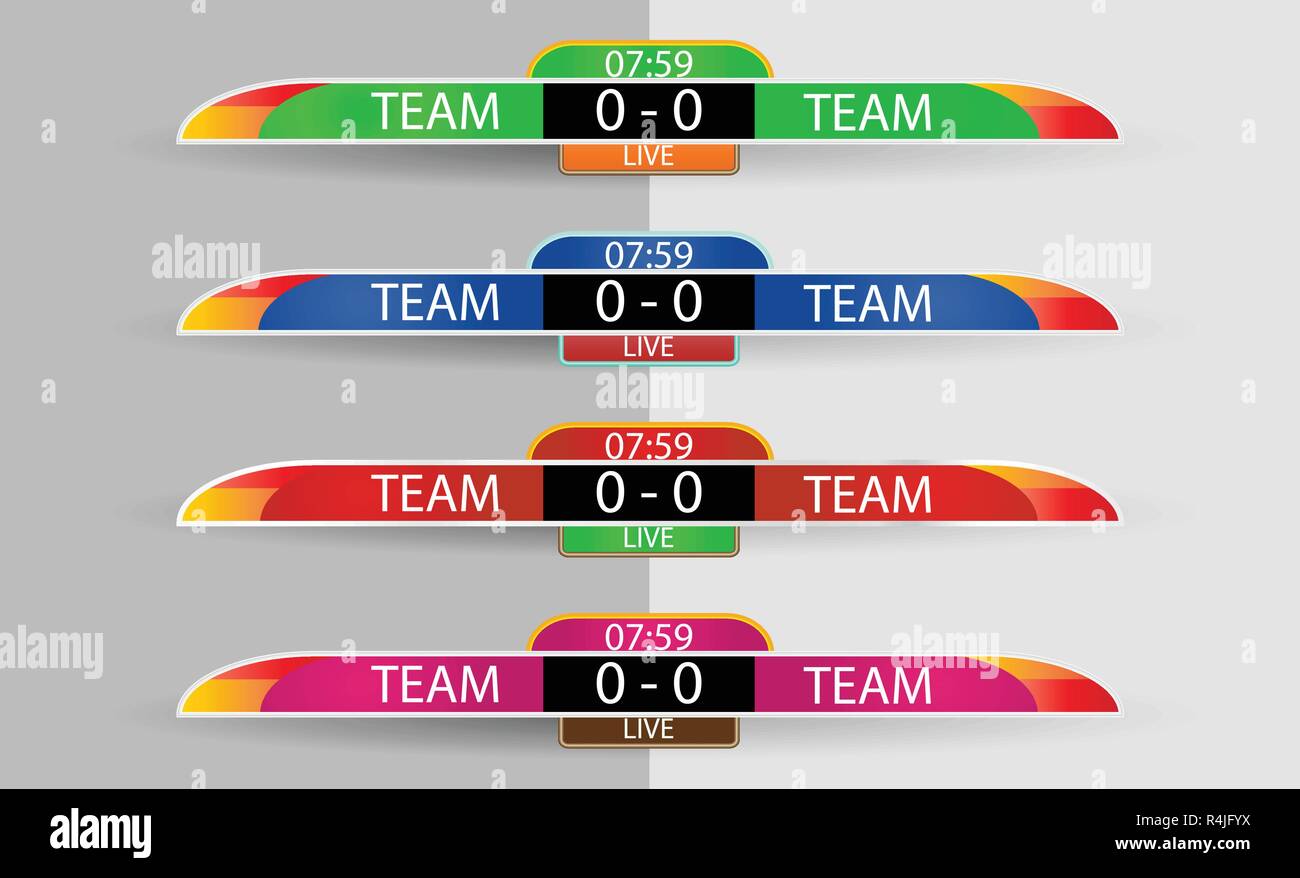 Live scoreboard Digital Screen Graphic Template for Broadcasting of ...