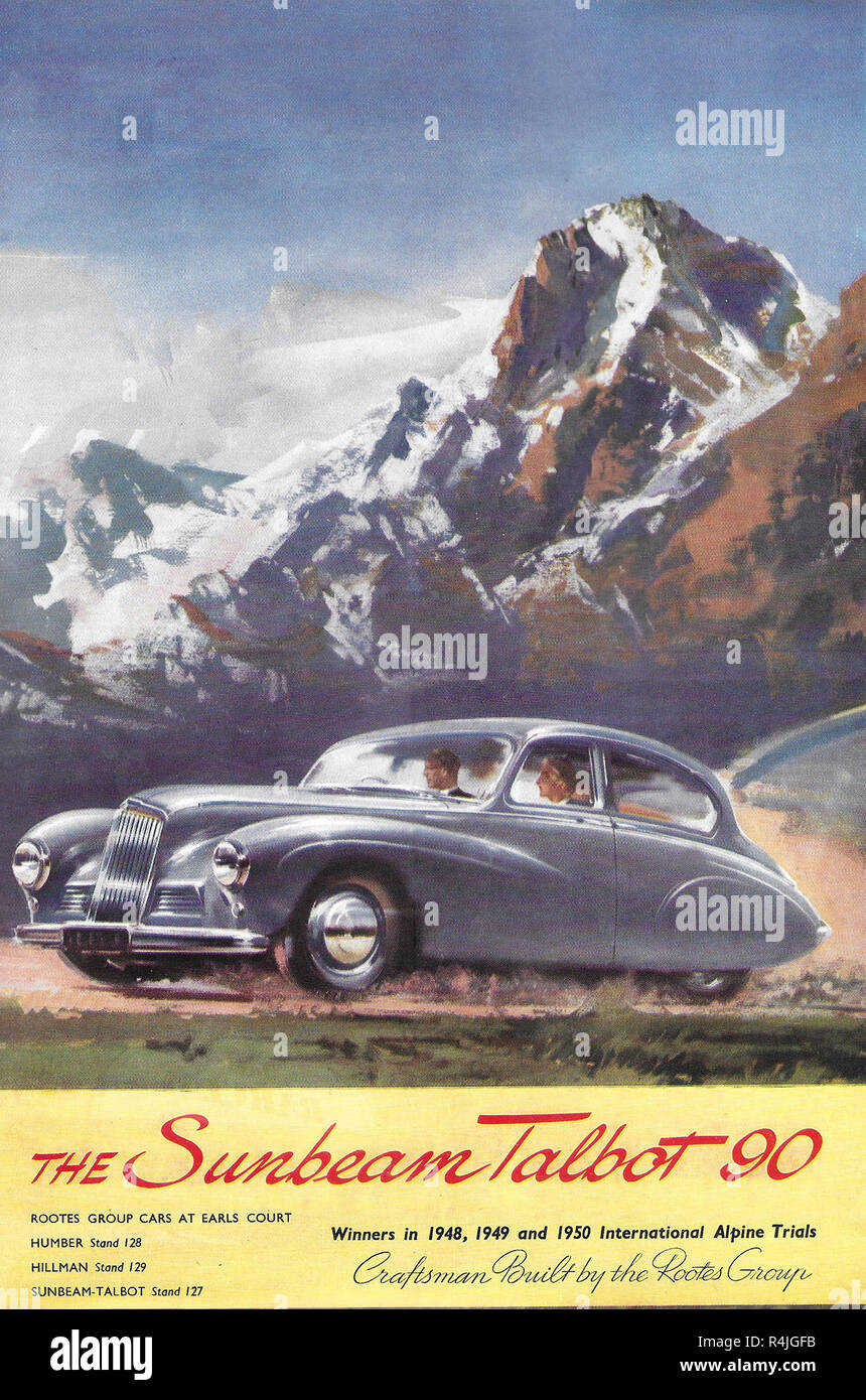 Sunbeam Talbot 90 car advert advertising in Country Life magazine UK ...