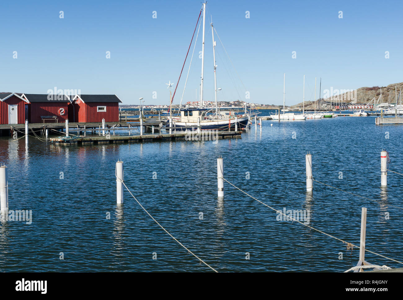 sweden westcoast outside Gothenburg beutiful little harbour Stock Photo ...