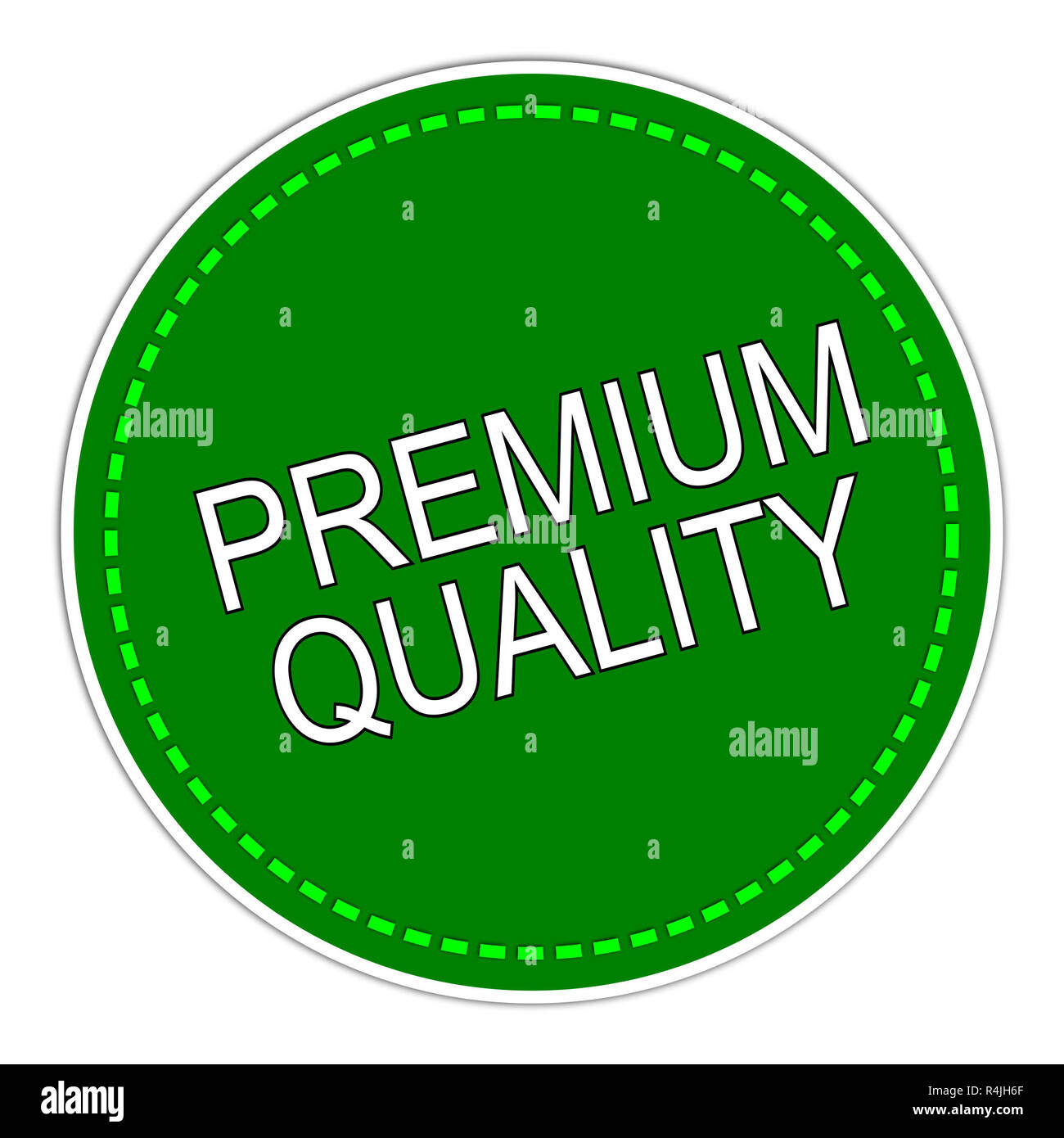 green Premium Quality sticker - illustration Stock Photo - Alamy
