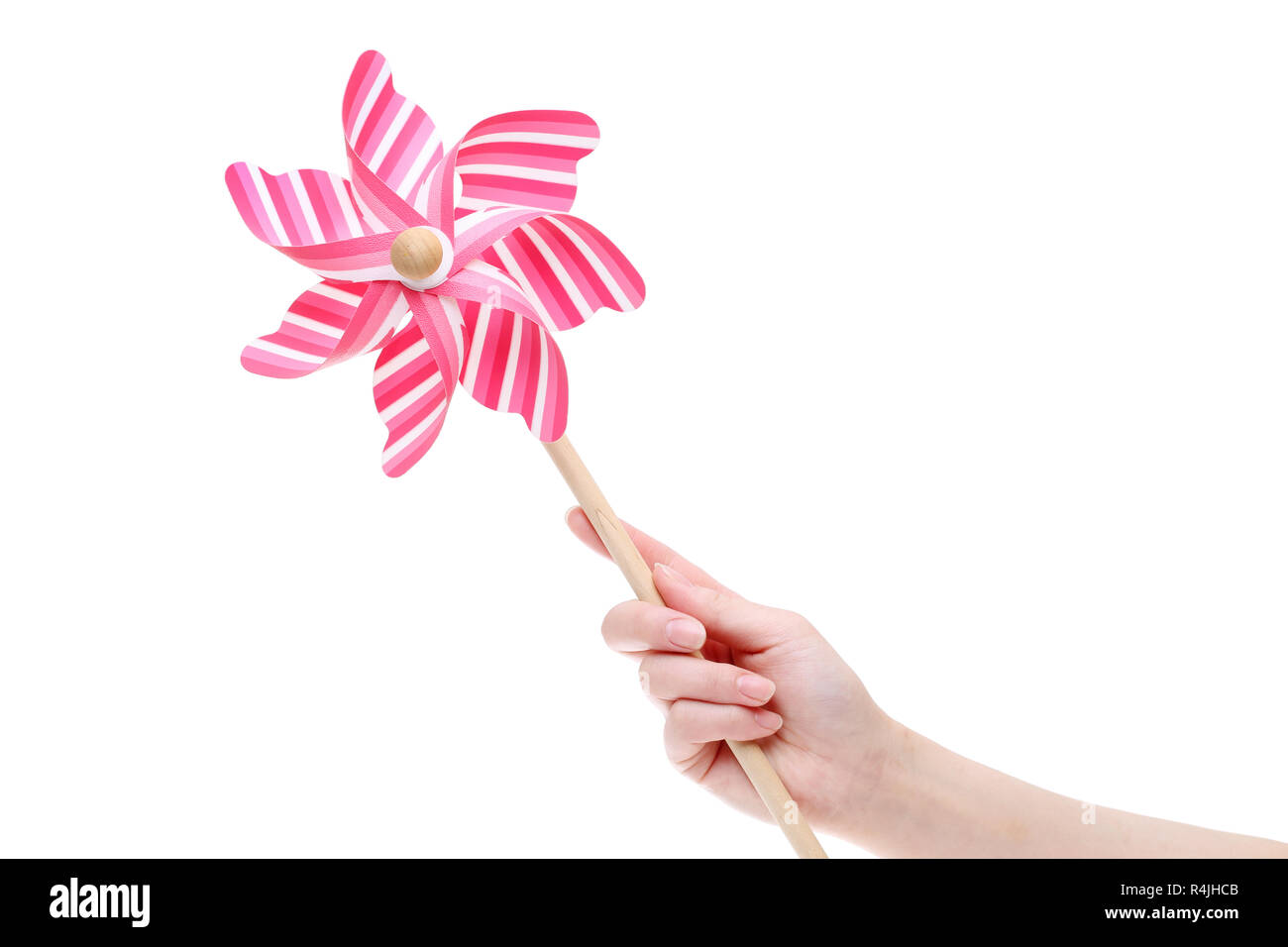 Colorful toy pinwheel windmill on white background Stock Photo - Alamy