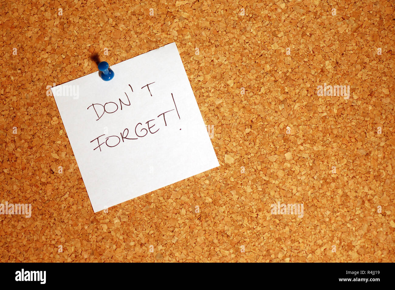 reminder message on paper Stock Photo - Alamy