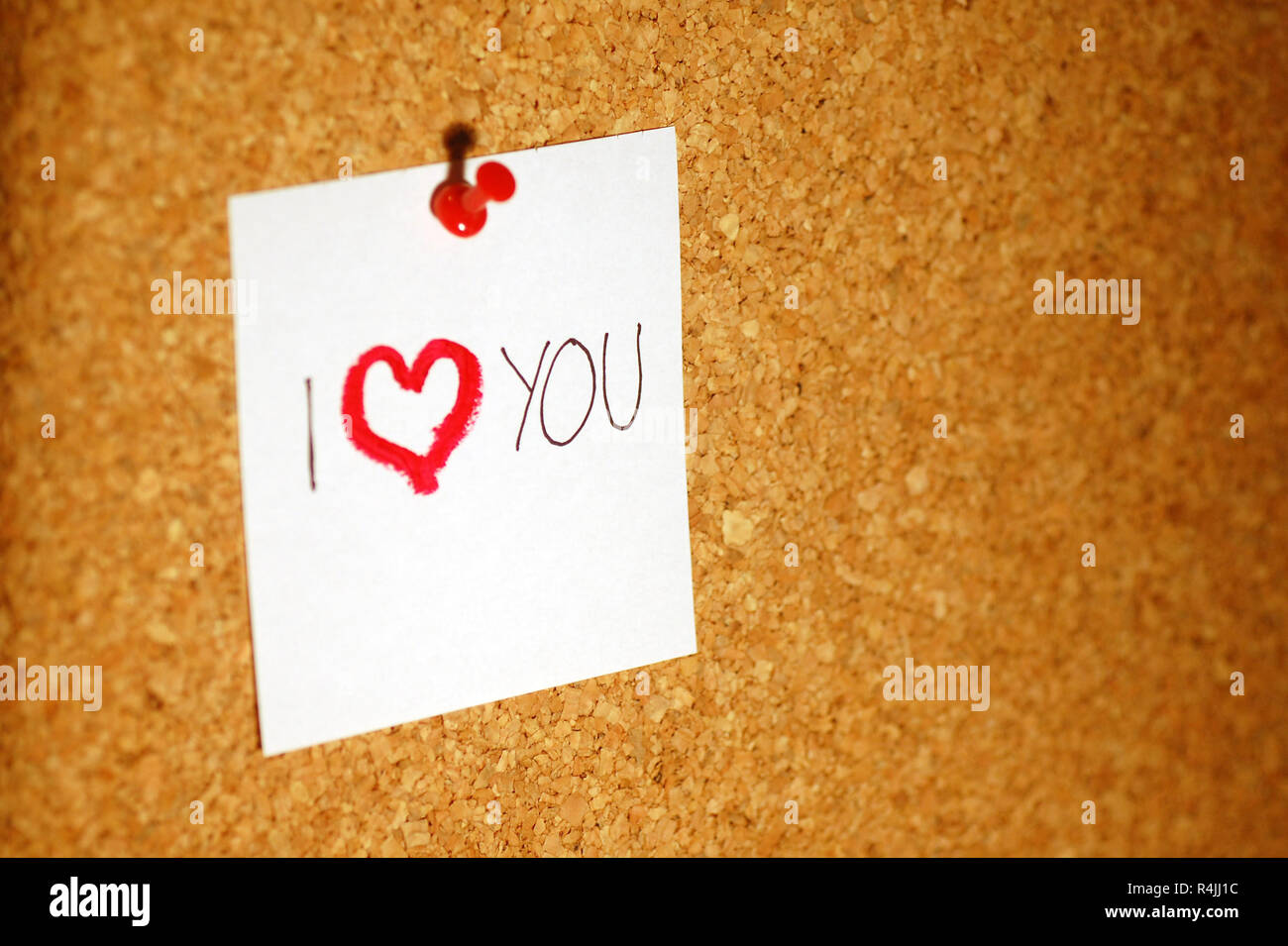 i love you message on paper Stock Photo - Alamy