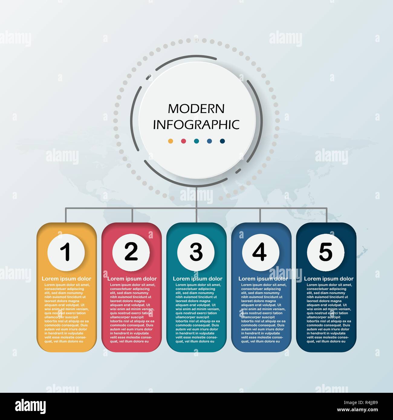 Modern Abstract 3D infographic template. Business circle with options for presentation workflow ...