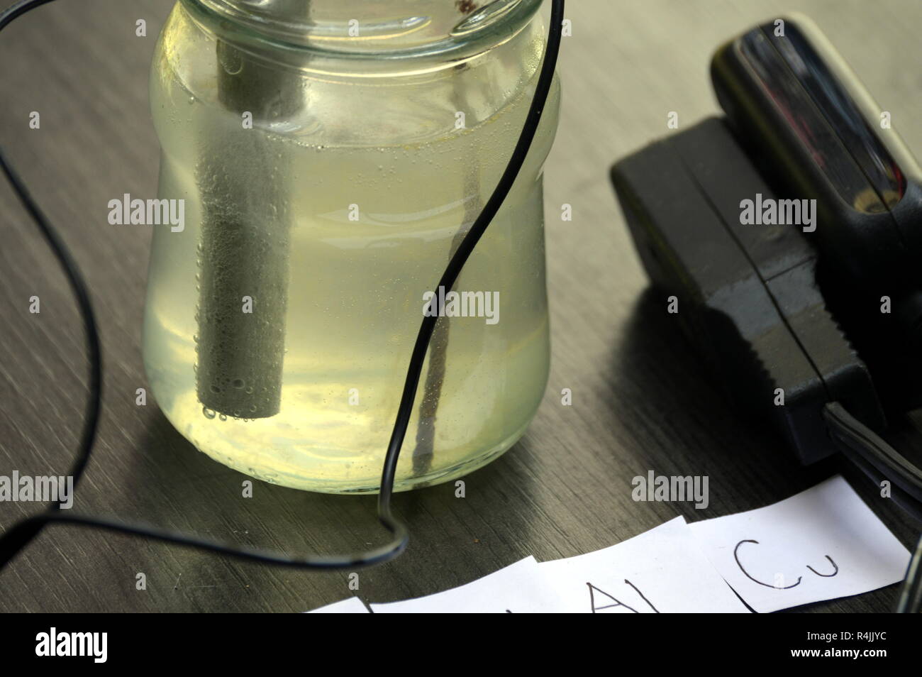 Electrolysis project step by step Stock Photo - Alamy