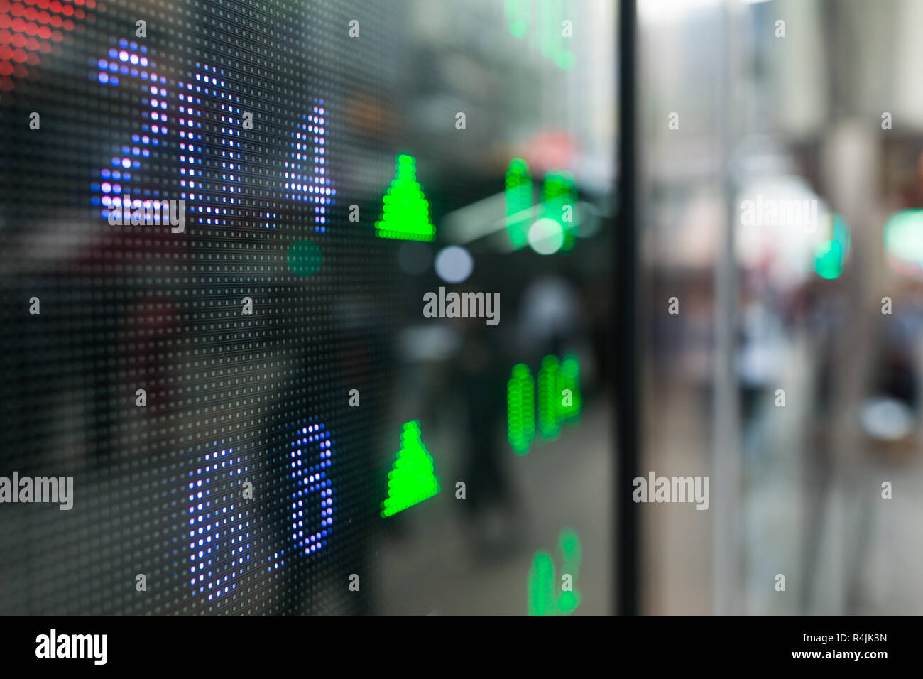 Stock market prices screen at street Stock Photo - Alamy