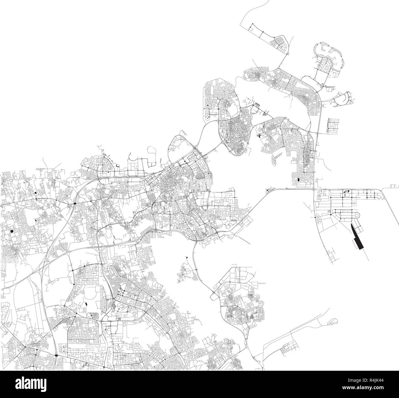 Manama, bahrain aerial Stock Vector Images - Alamy