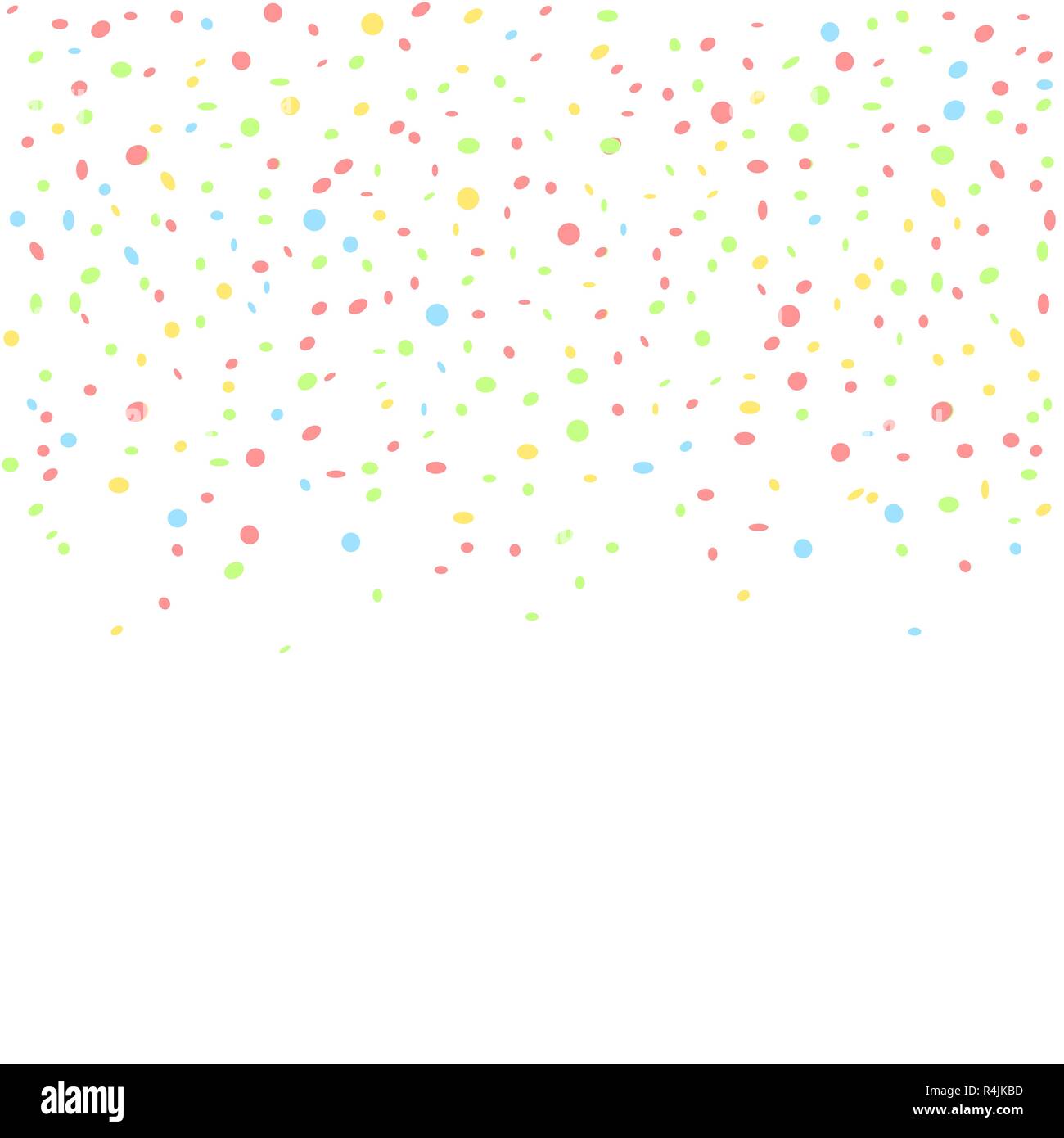 Colorful round confetti ribbons festive background. Vector illustration ...