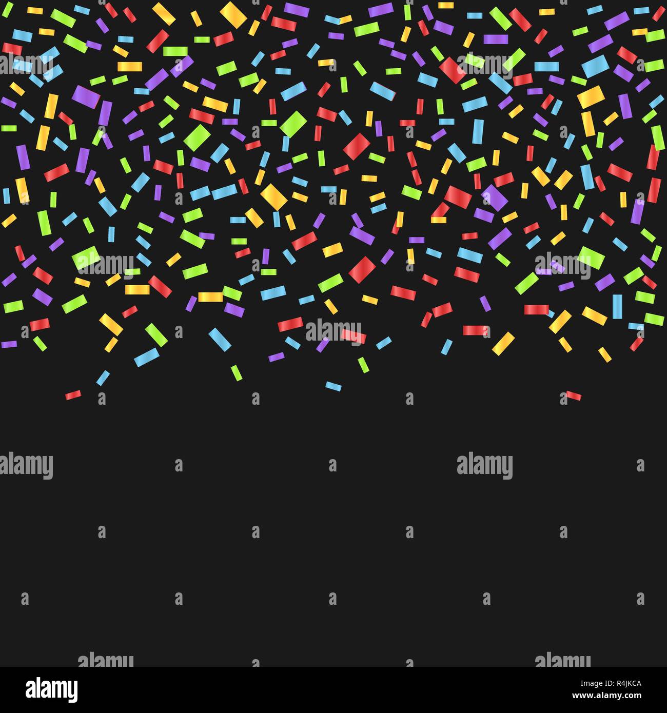 Colorful confetti ribbons festive background. Vector illustration Stock ...