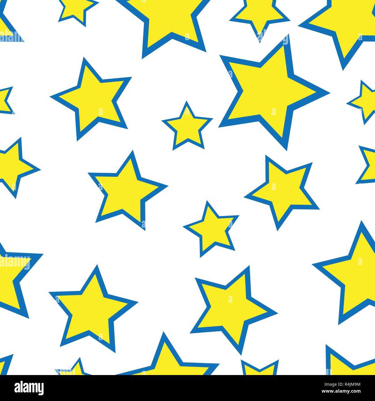Seamless Yellow Stars on the white background Stock Vector Image & Art ...