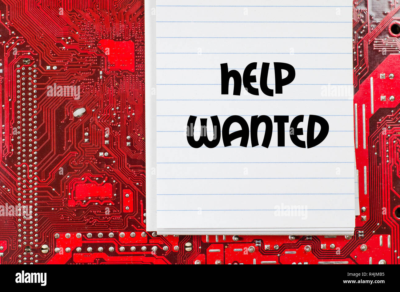 Help wanted text concept Stock Photo - Alamy