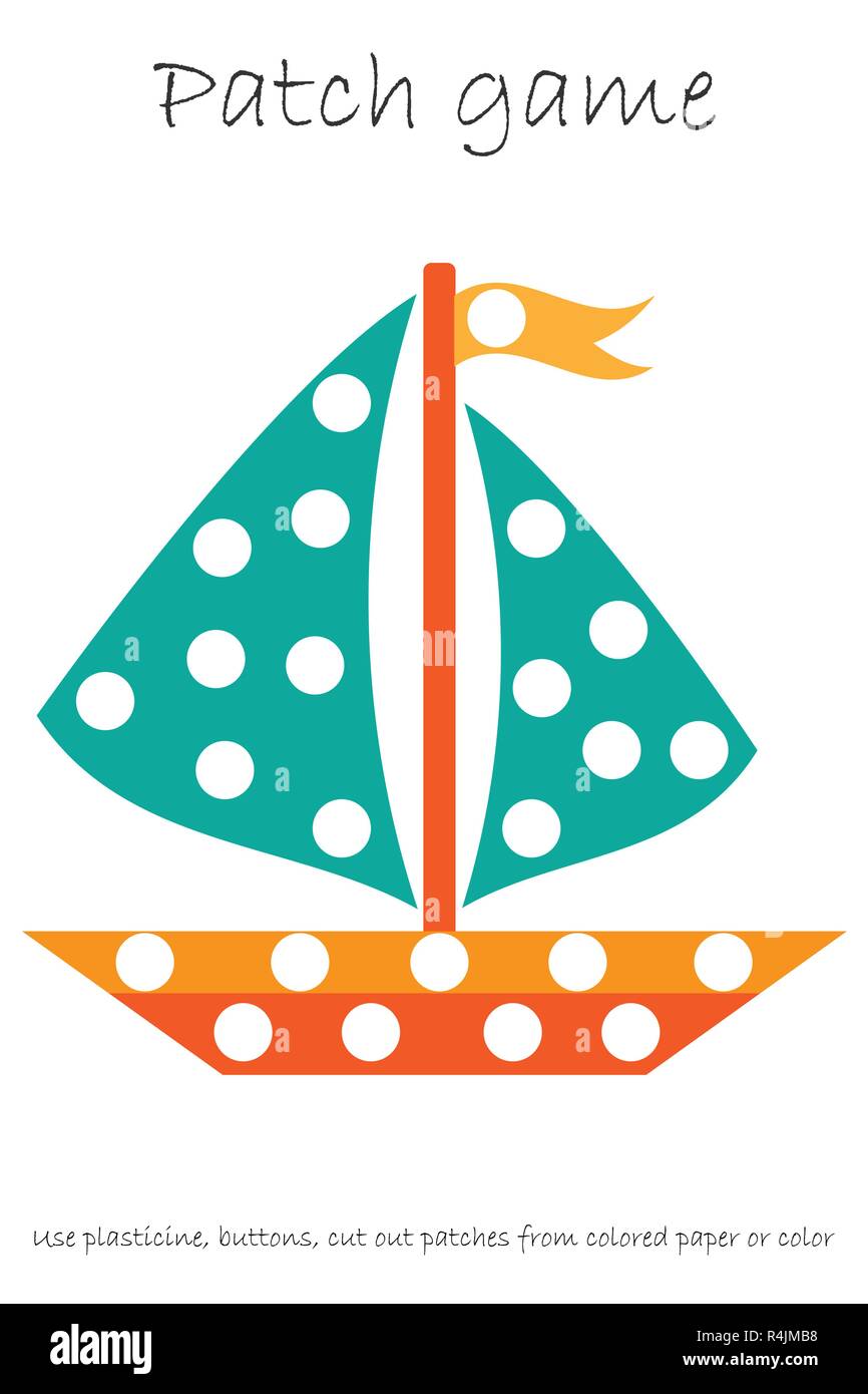 Education Patch game ship for children to develop motor skills, use ...