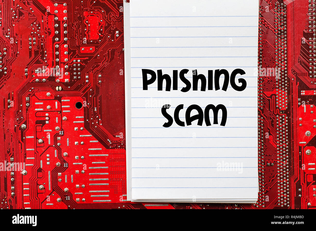 Phishing scam text concept Stock Photo - Alamy