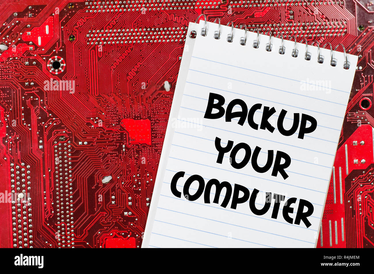 Backup your computer text concept Stock Photo - Alamy
