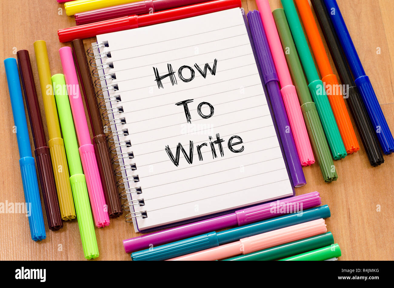 How to write text concept Stock Photo - Alamy