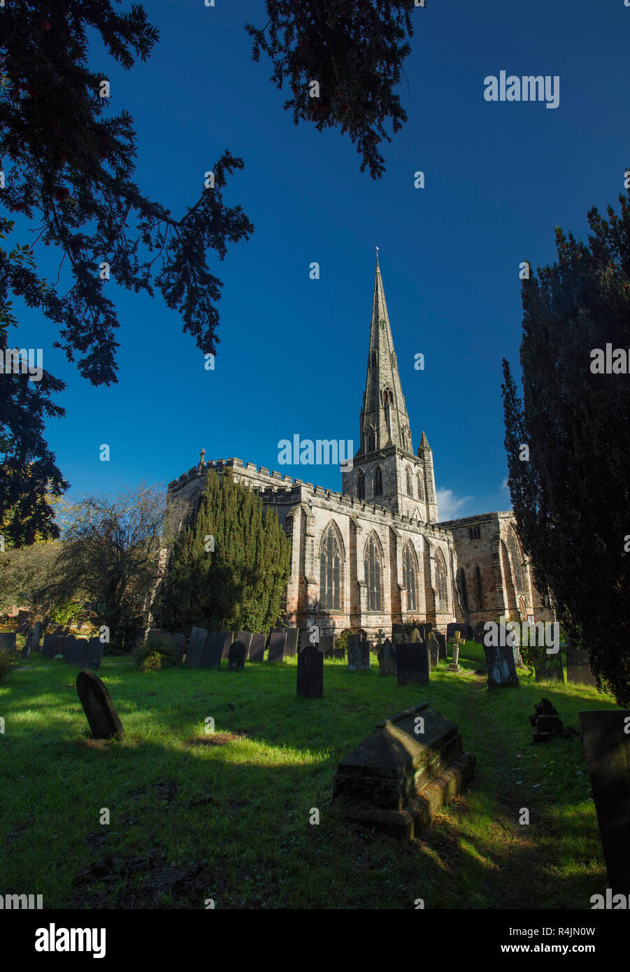 Ashbourne, Derbyshire, UK: October 2018: Saint Oswalds Parish Church ...
