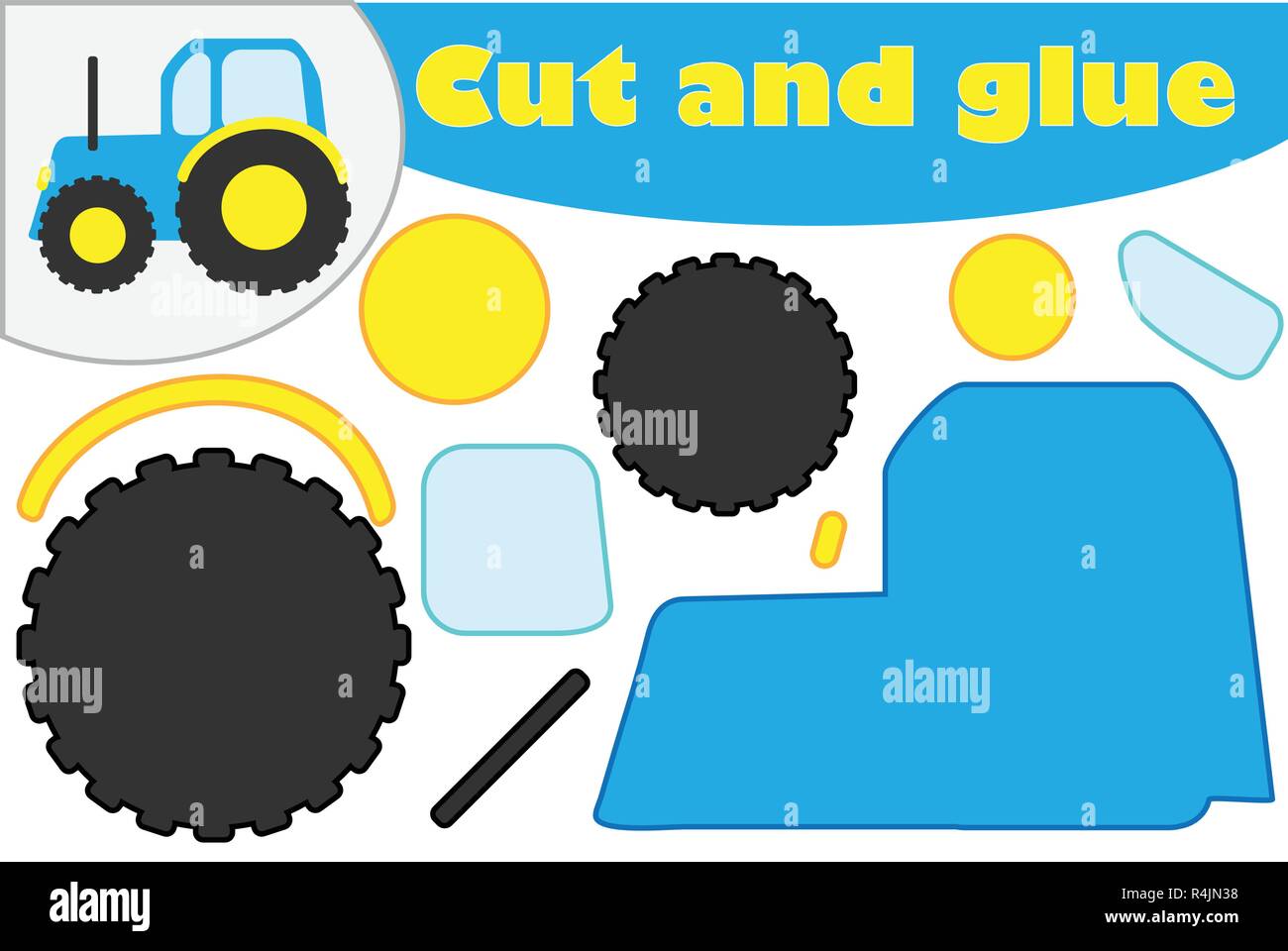 Tractor cutout Stock Vector Images - Alamy