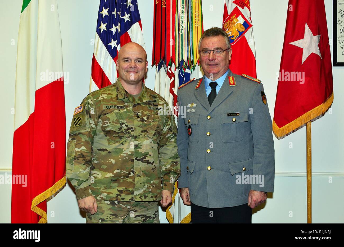 Maj. Gen. Roger L. Cloutier, the U.S. Army Africa commander and Brig ...