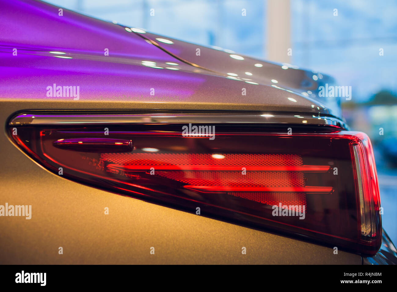 Rear stop light of modern car with led Stock Photo - Alamy