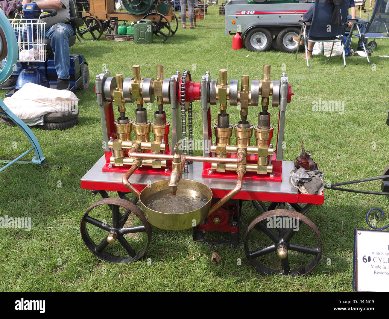 Unusual engine on display at Lincoln steam rally Stock Photo - Alamy
