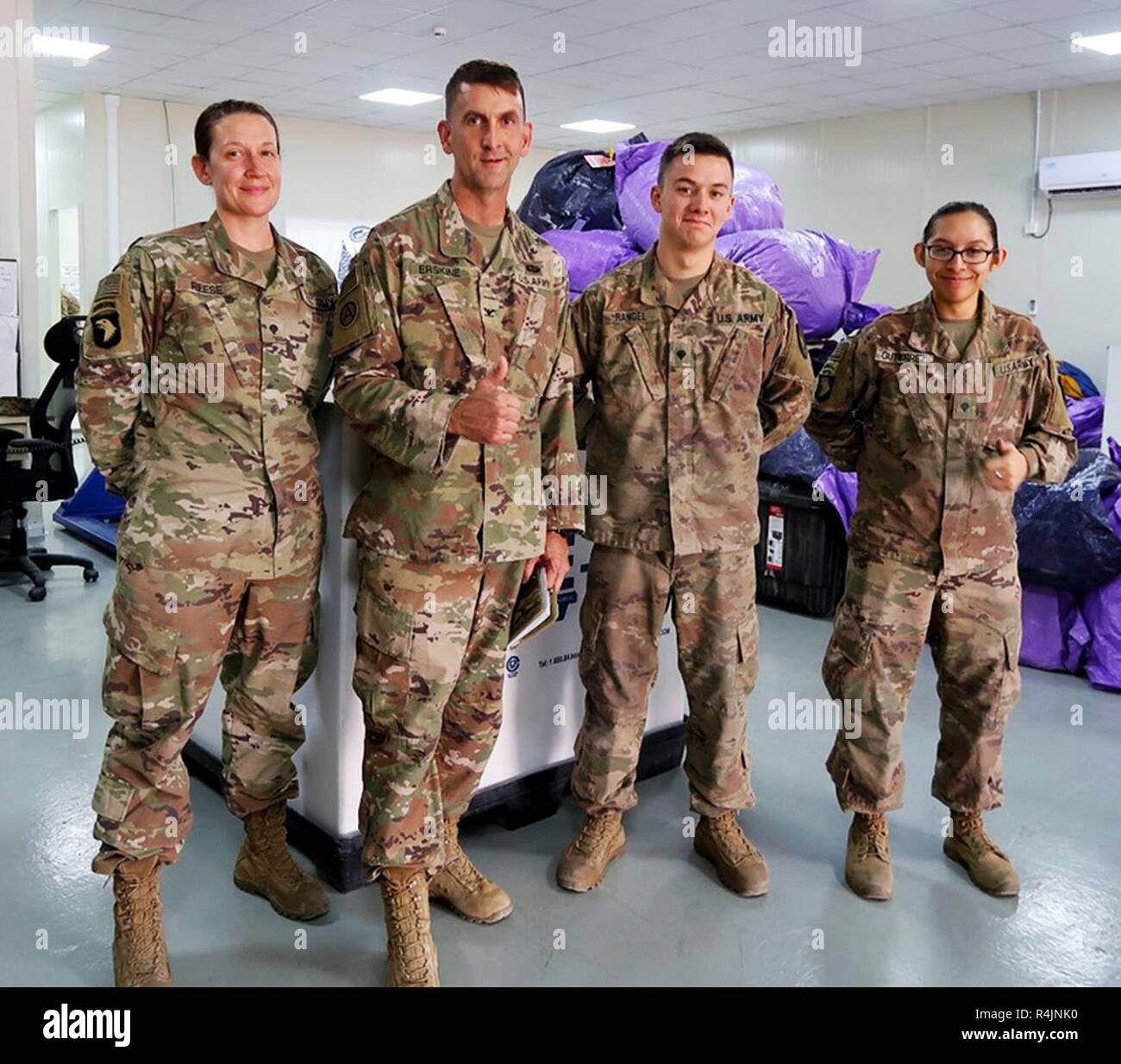 Commander Col. Kim Martindale of the 38th Sustainment Brigade and Col ...