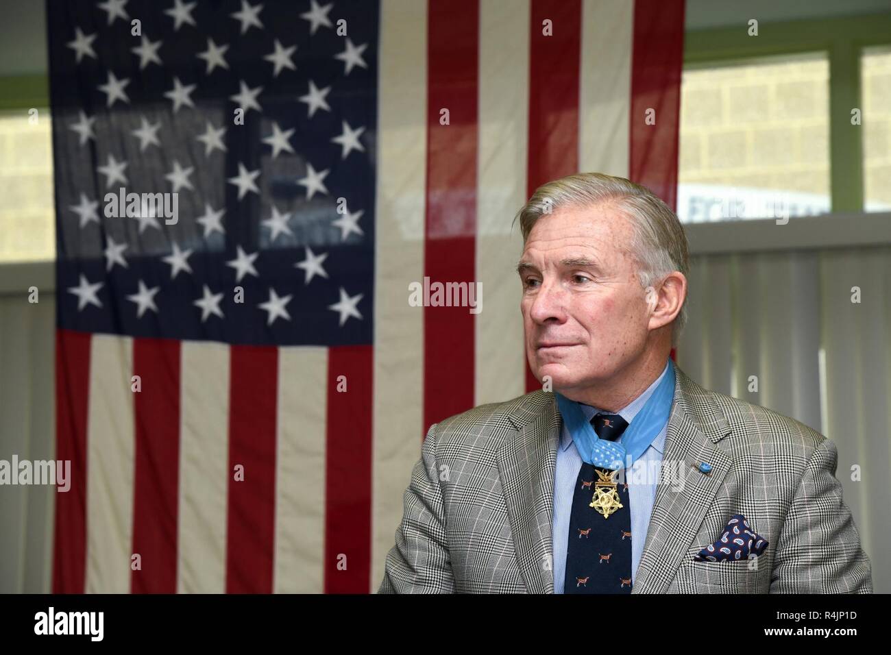 U.S. Army Capt. Paul Bucha (Ret.), a Medal of Honor recipient, speaks ...