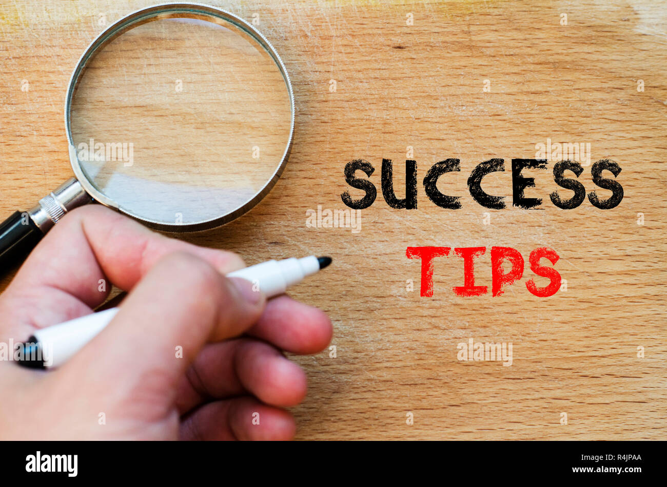 Success tips text concept Stock Photo - Alamy