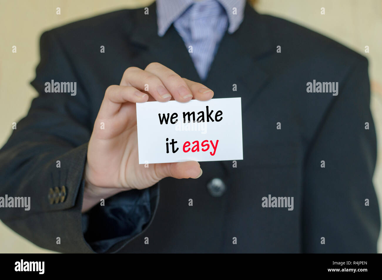 We make it easy text concept Stock Photo - Alamy