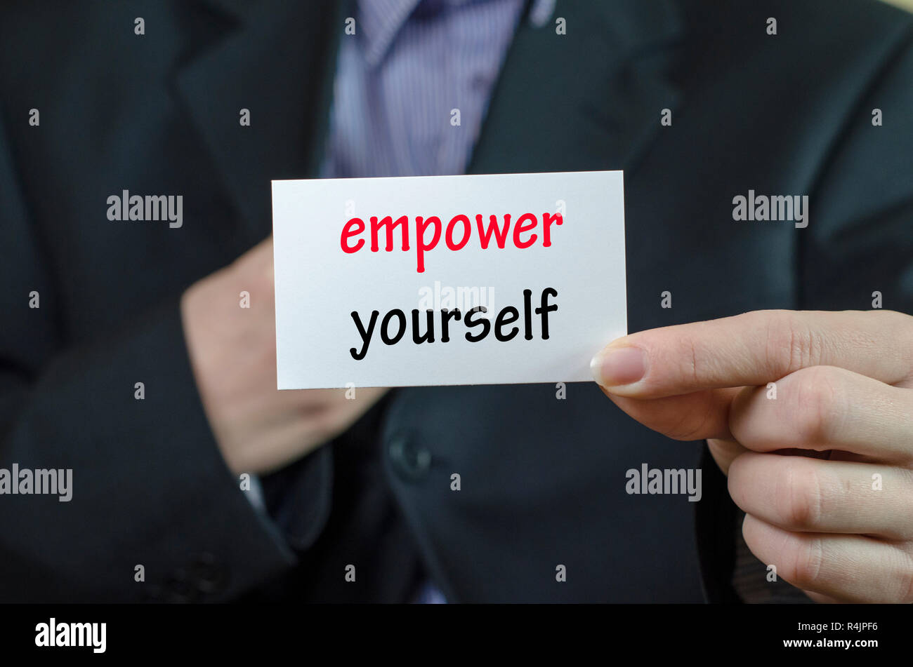 Empower yourself text concept Stock Photo - Alamy