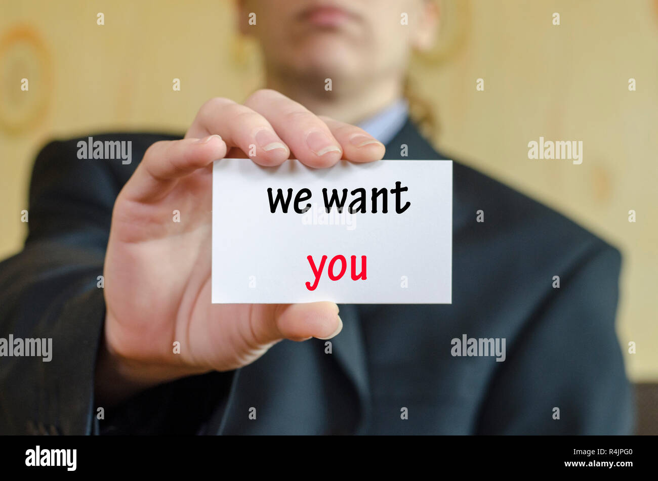 We want you text concept Stock Photo - Alamy