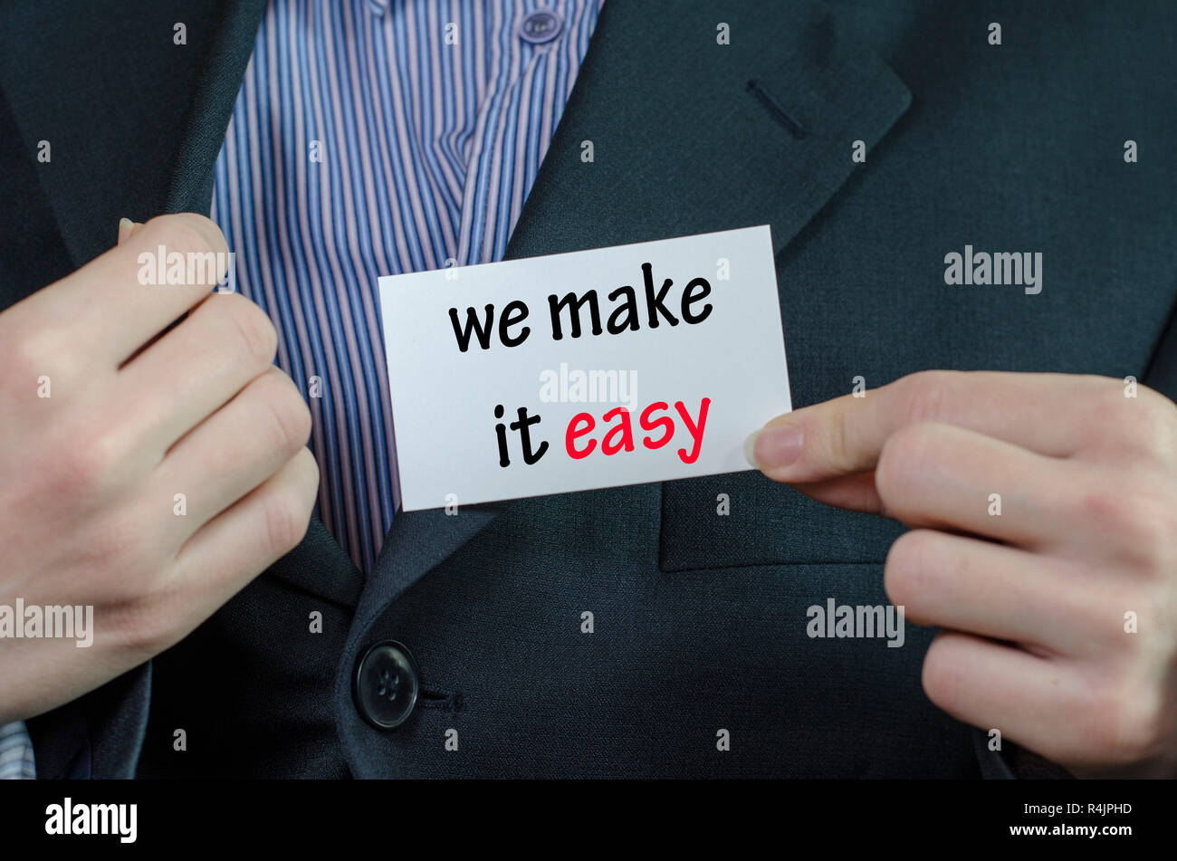 We make it easy text concept Stock Photo - Alamy