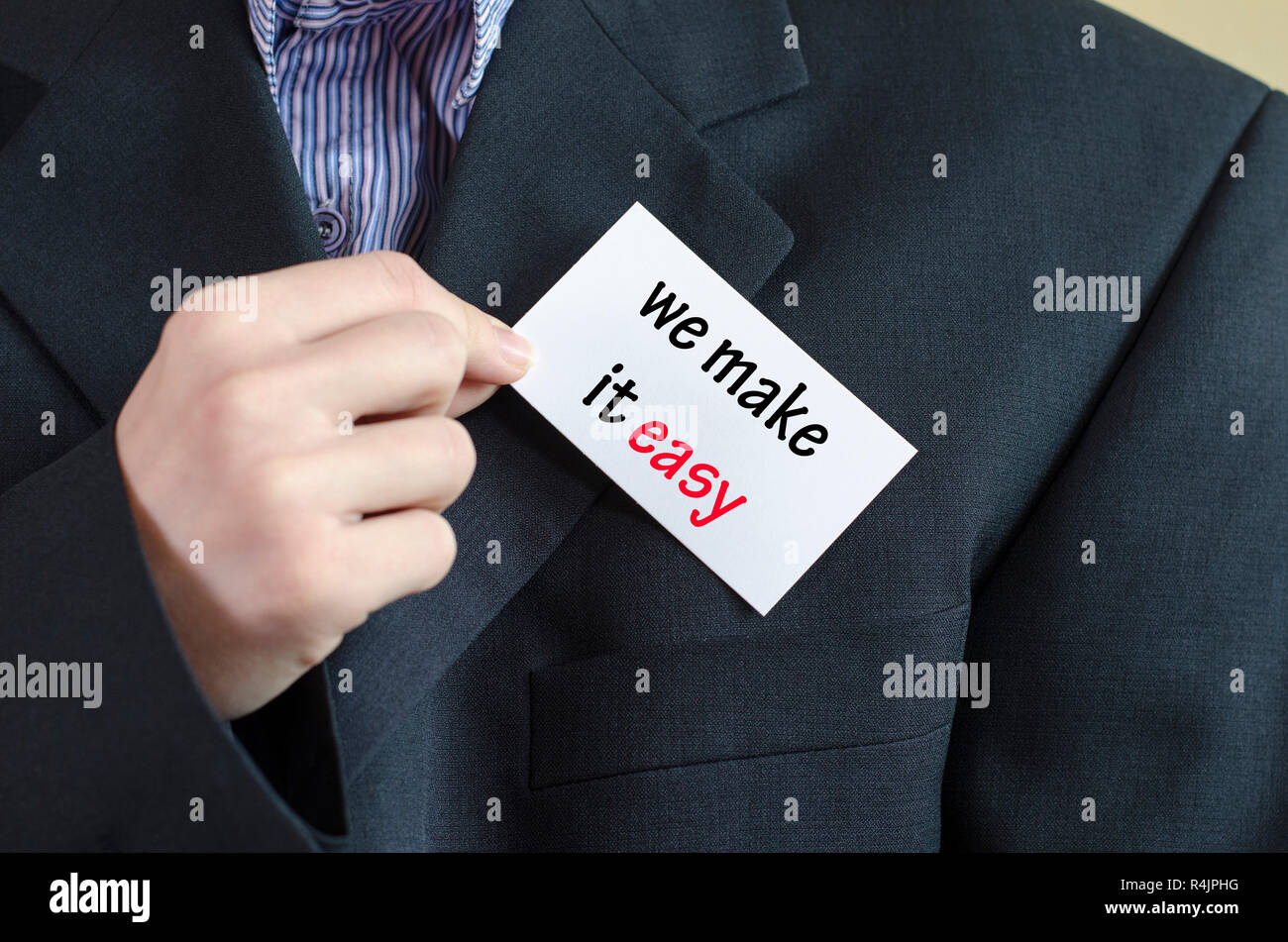 We make it easy text concept Stock Photo - Alamy